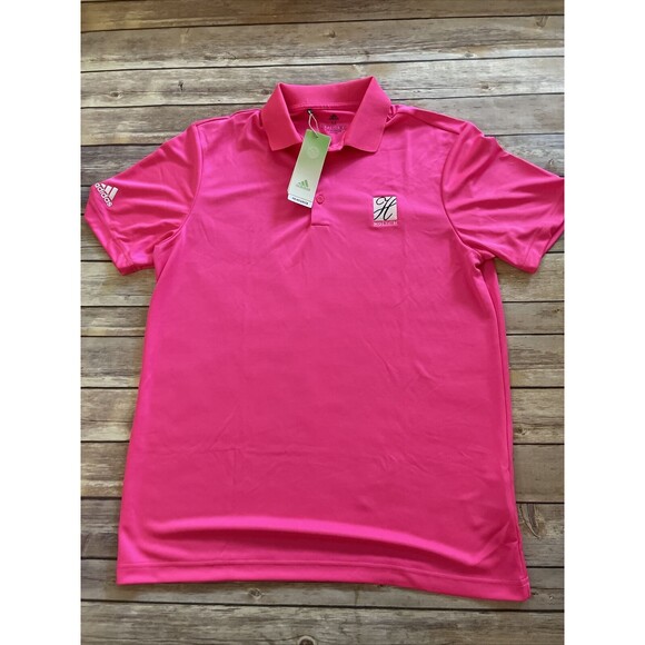 adidas | Shirts | New Mens Adidas Polo Shirt Adi Perf Golf Pink Holdun ...